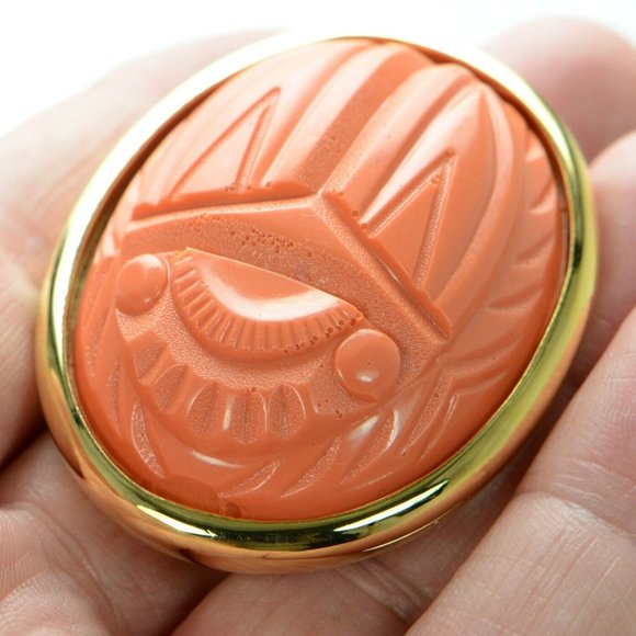 Kenneth Jay Lane | Jewelry | Kenneth Jay Lane Kjl Carved Resin Scarab ...
